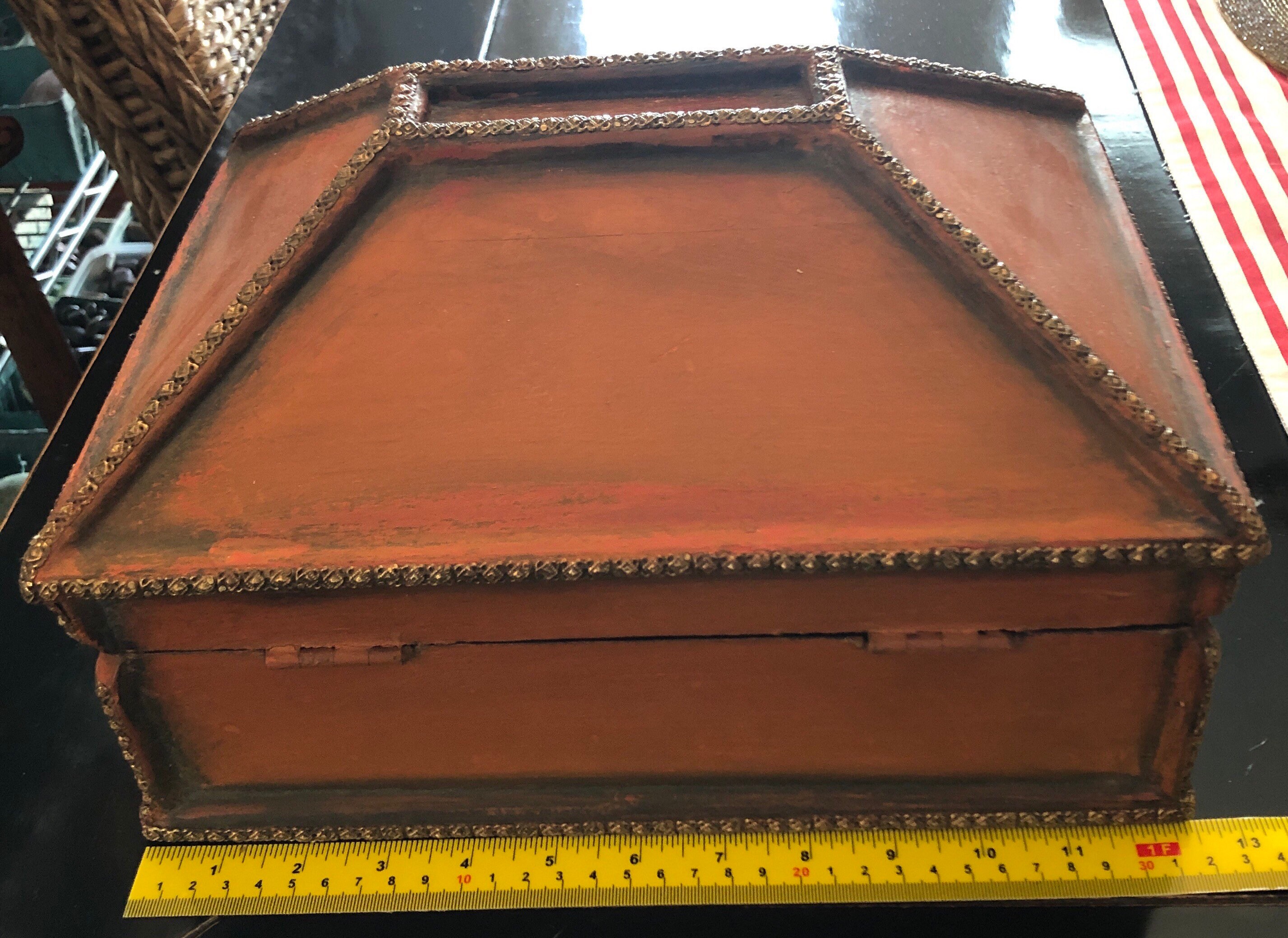 Vintage Wood Box, Table Top Wood Box, Trinket Box - Etsy