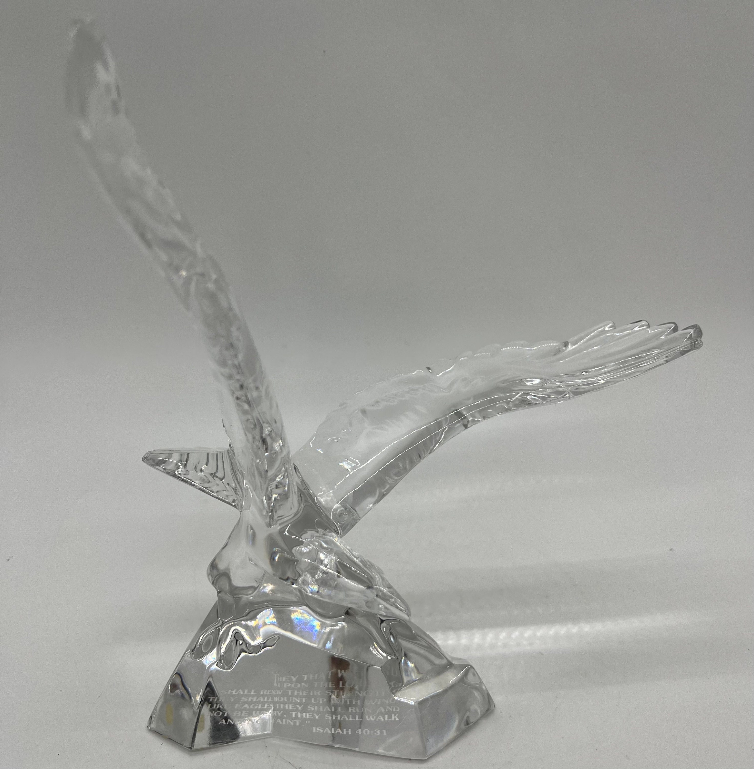 Crystal Eagle Figurine,with Bible Verse Germany - Etsy