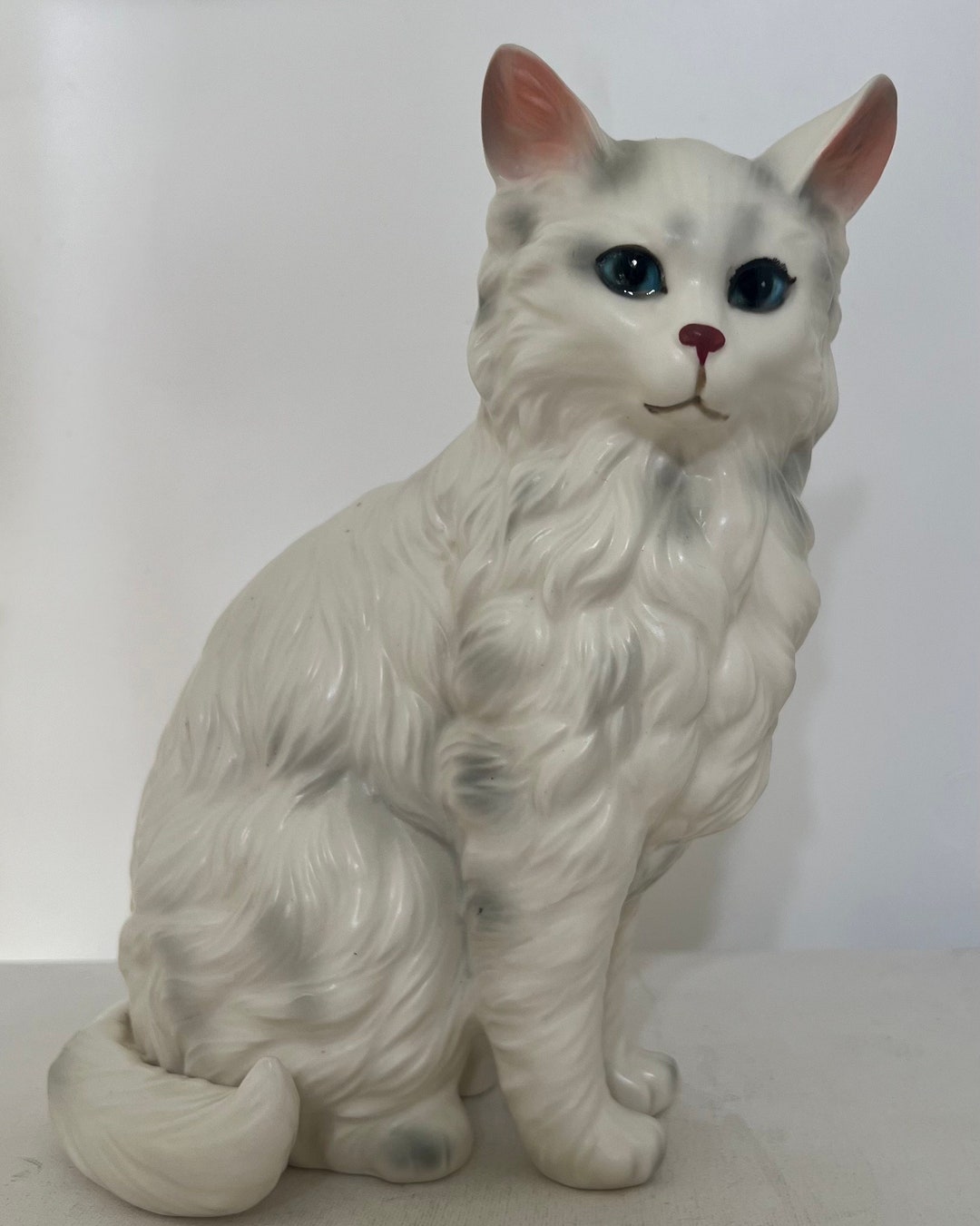 Vintage Lefton White Cat Figurine: Japan Porcelain, Blue Eyes - Etsy