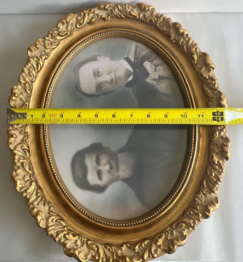 Vintage Oval Picture Frame With Photo, Free US Shipping - Etsy