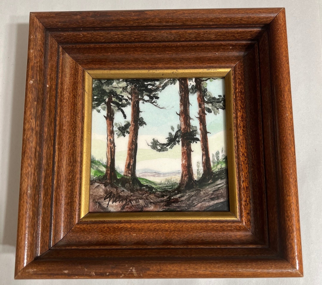 Vintage Collectible Hand Painted Tiles by Artist Clyde E. Gray , 1950's ...