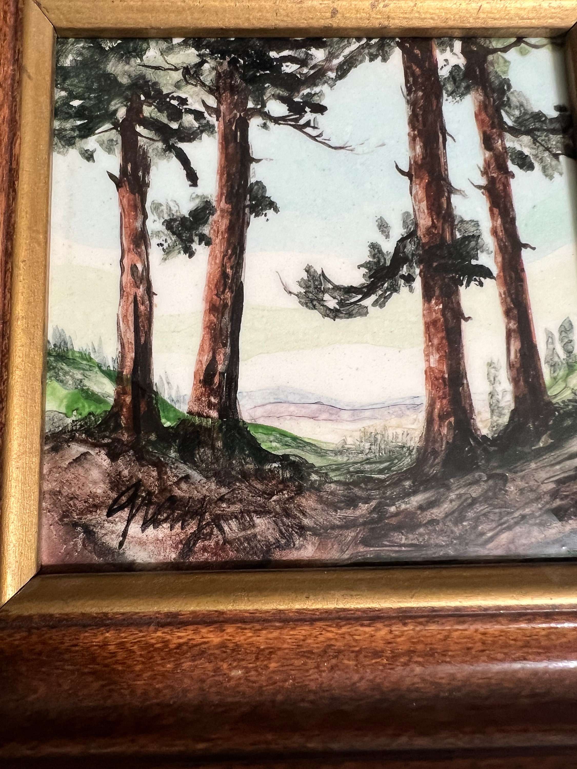 Vintage Collectible Hand Painted Tiles by Artist Clyde E. Gray , 1950's ...