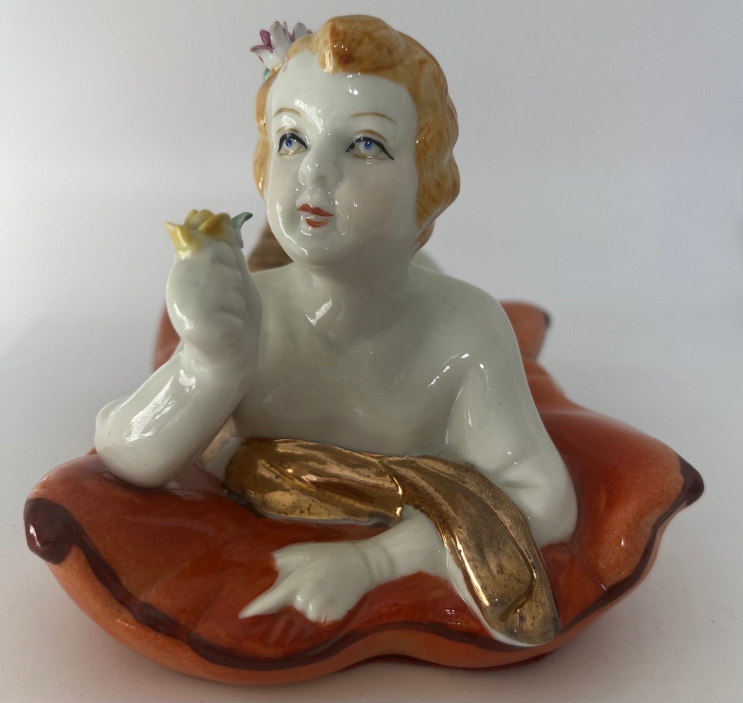 Vintage Porcelain Piano Baby, Pillow Baby, 8", German, Free US Shipping ...