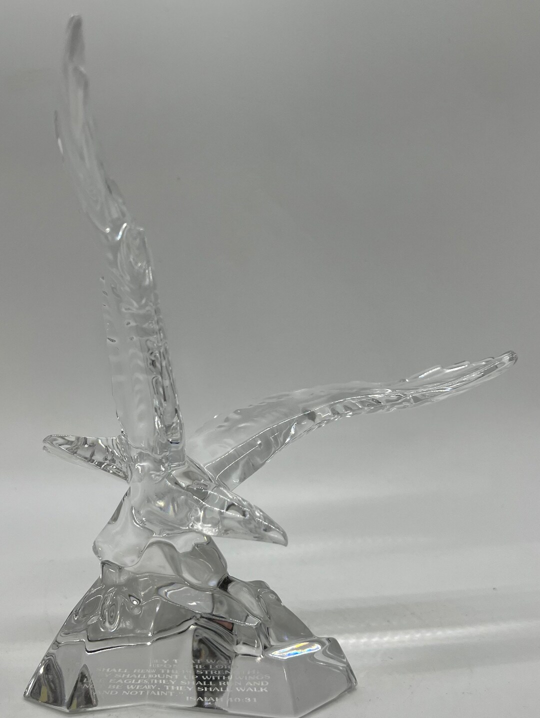 Crystal Eagle Figurine,with Bible Verse Germany - Etsy