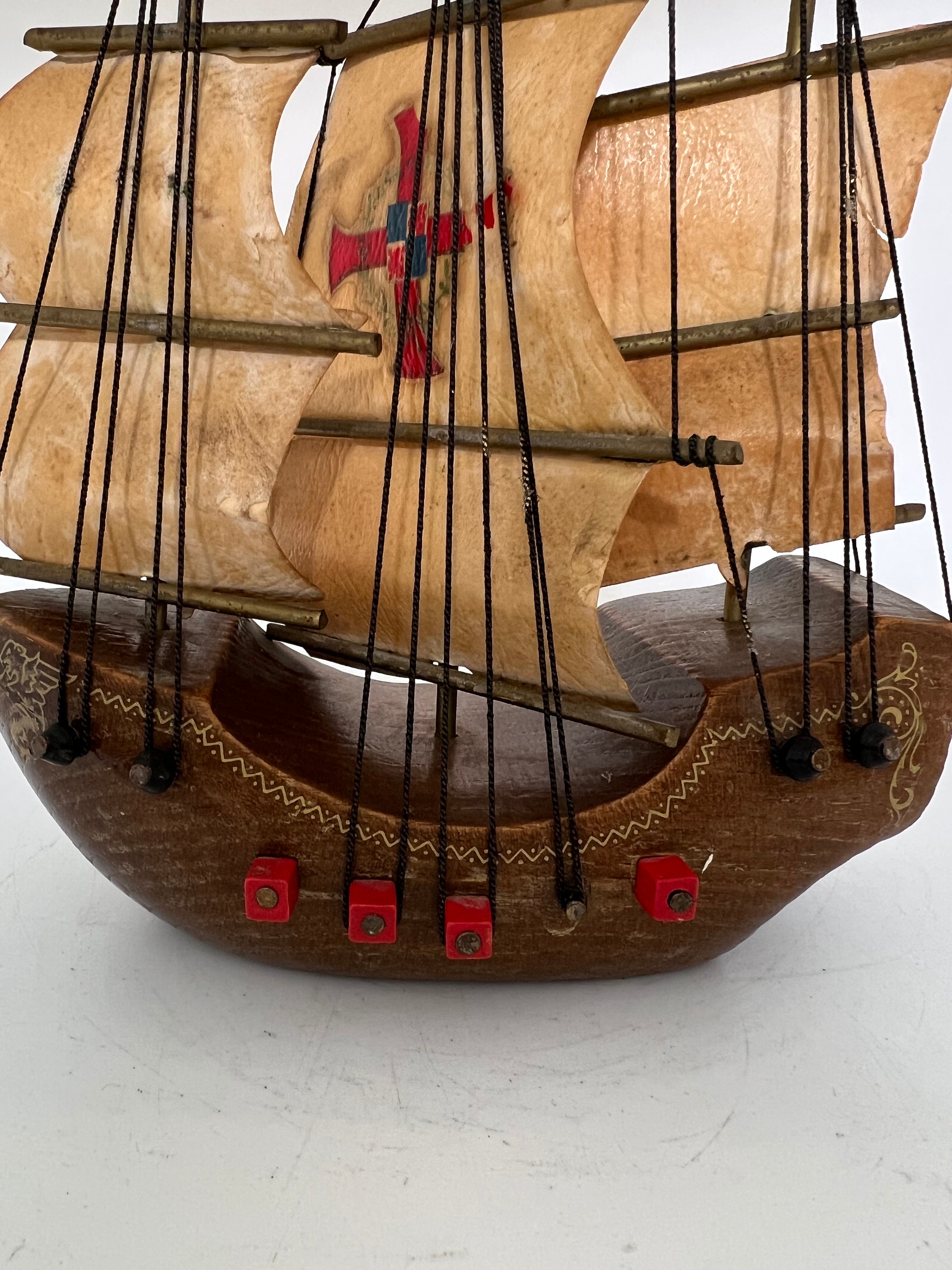 Vintage Small Wood Ship, Santa Maria Ship, 6 X 2.5 - Etsy