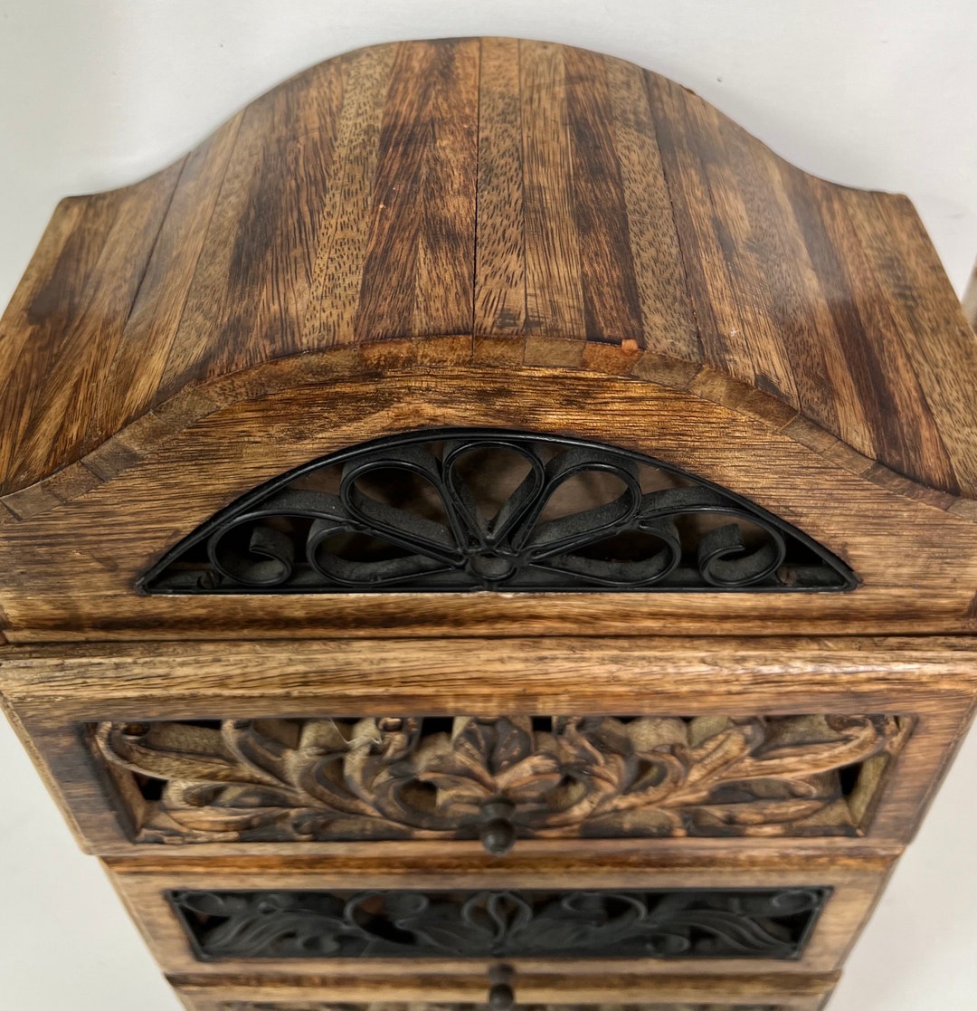 Vintage Handmade Wood Chest, Vintage Wood Chest of Drawers, Vintage ...