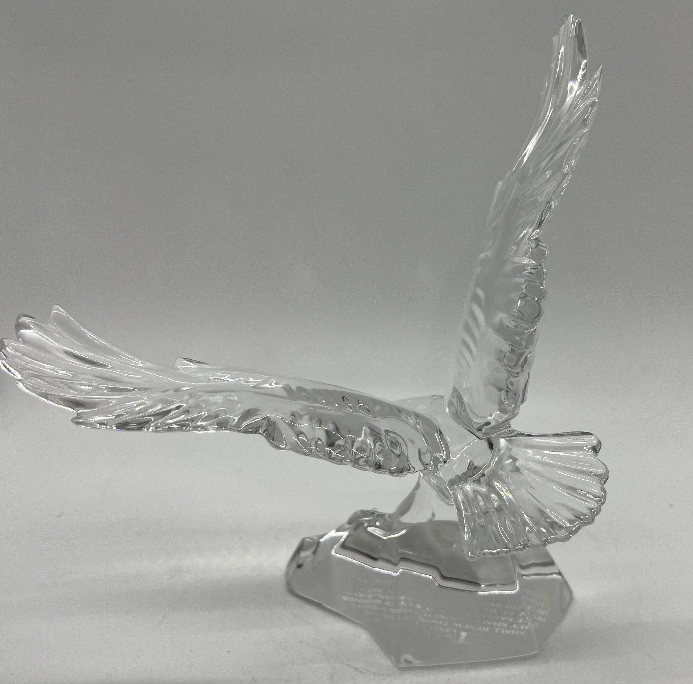 Crystal Eagle Figurine,with Bible Verse Germany - Etsy