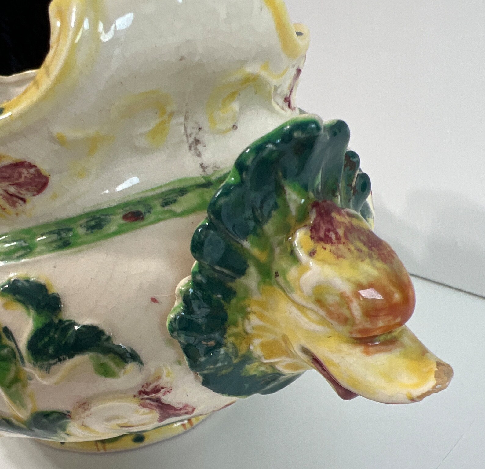 Marumon Ware Hand Painted Scalloped Oval Bowl, Maruhon Ware, Vintage ...