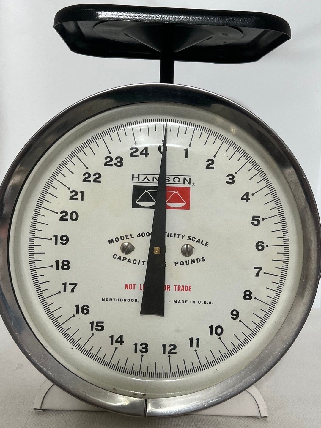 Vintage Kitchen Metal Scale, Hanson ,model 4000 Utility Scale, 25 Pound ...