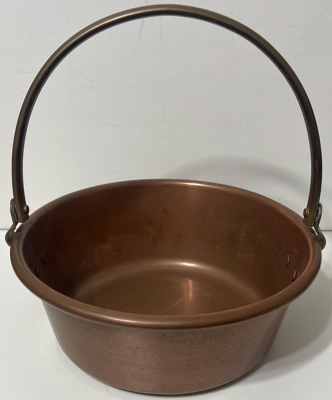 Vintage Copper Pot With Brass Handle: Rustic Farmhouse Kettle - Etsy