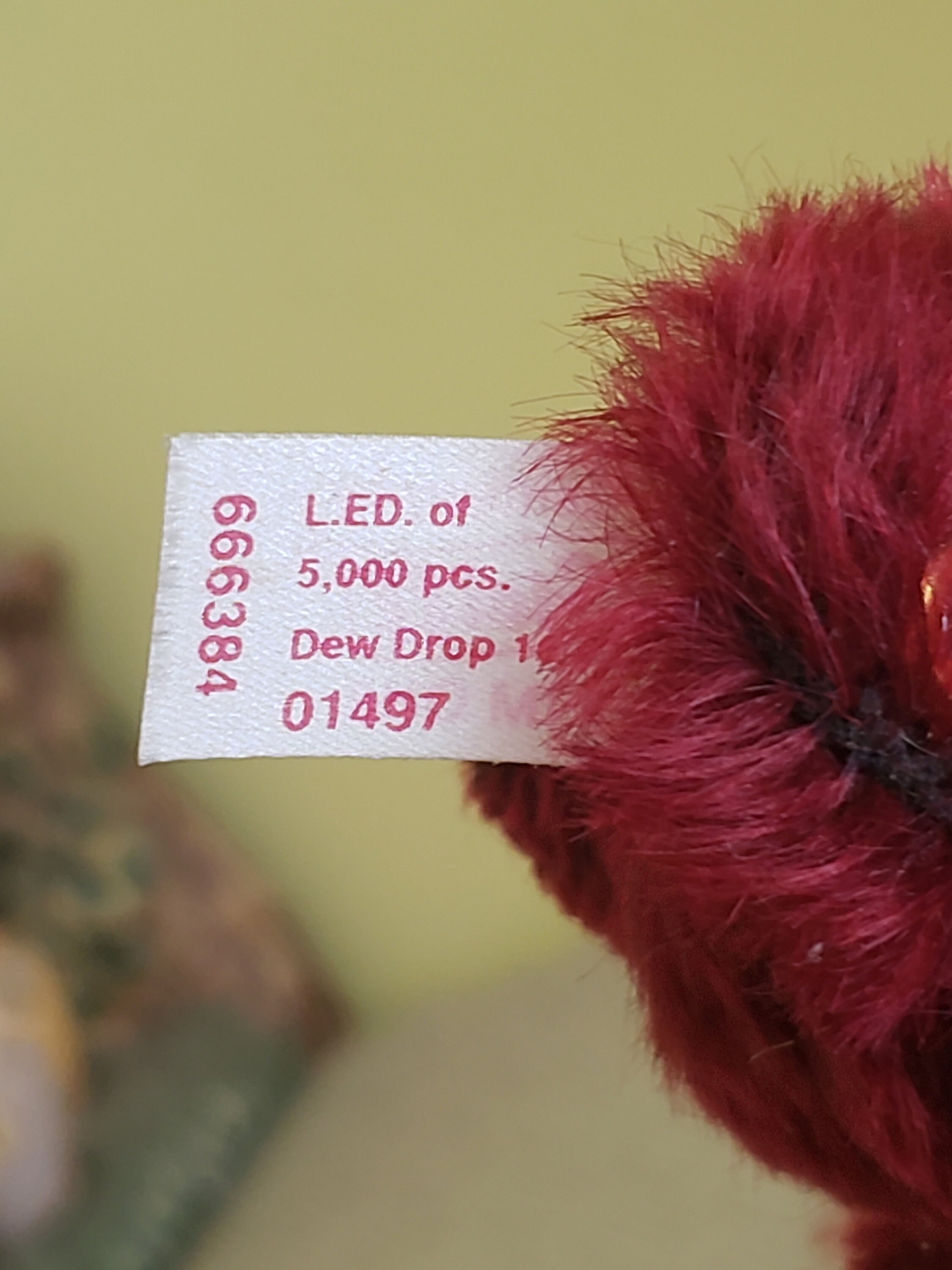 Steiff 6 Mohair Mini DEW DROP ROSE Teddy Bear ean 666384 | Etsy