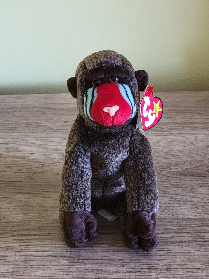 Ty Beanie Baby cheeks the Baboon May 18 1999 - Etsy