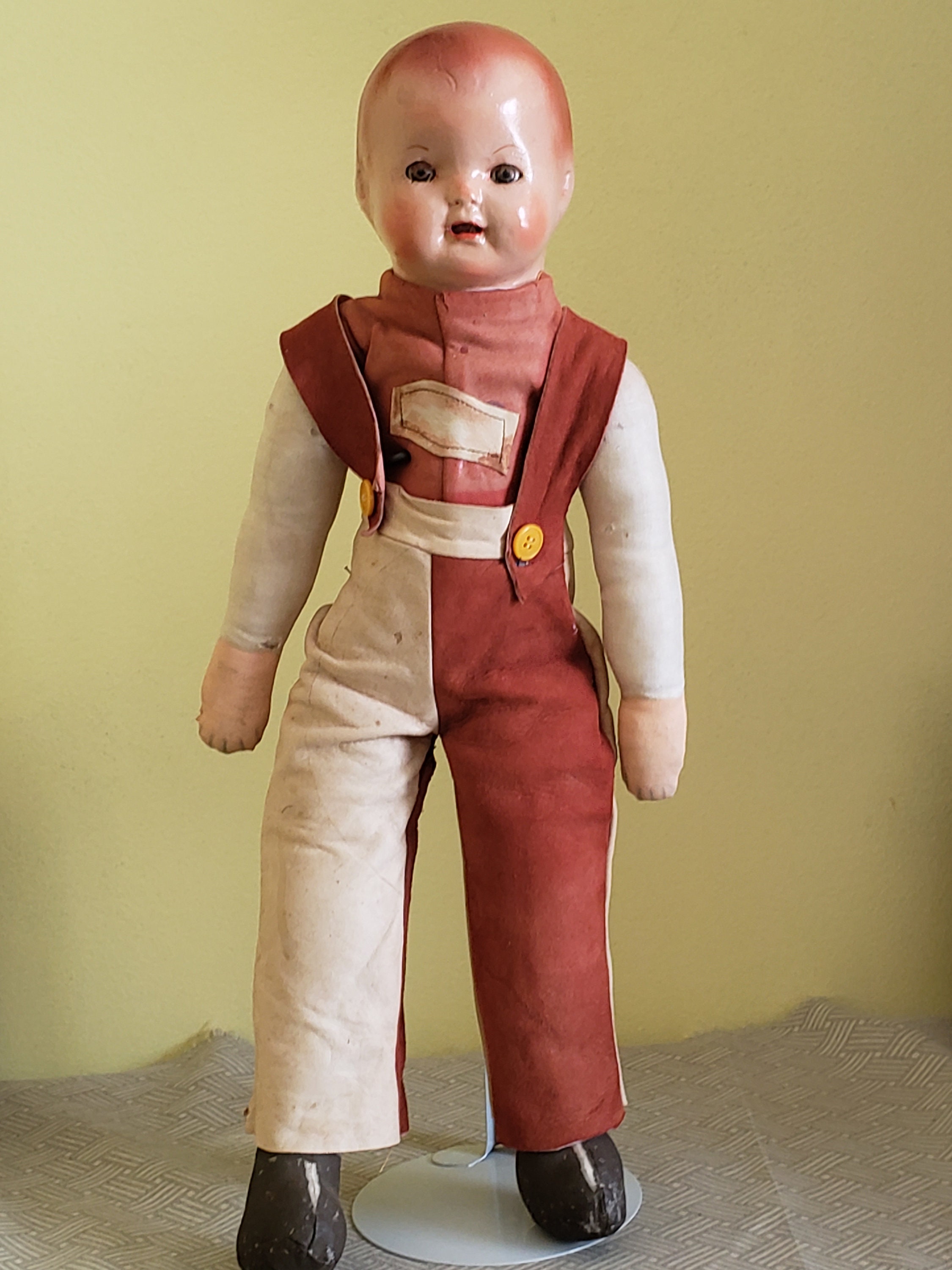 Antique 18 Unmarked Composition Head Cloth Body Doll - Etsy