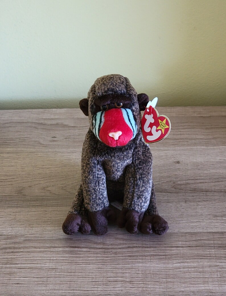 Ty Beanie Baby cheeks the Baboon May 18 1999 - Etsy