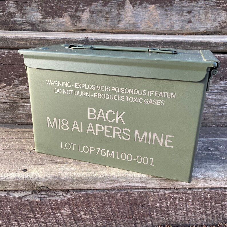 Laser Engraved Ammo Can: Claymore Front Toward Enemy, Military-spec ...