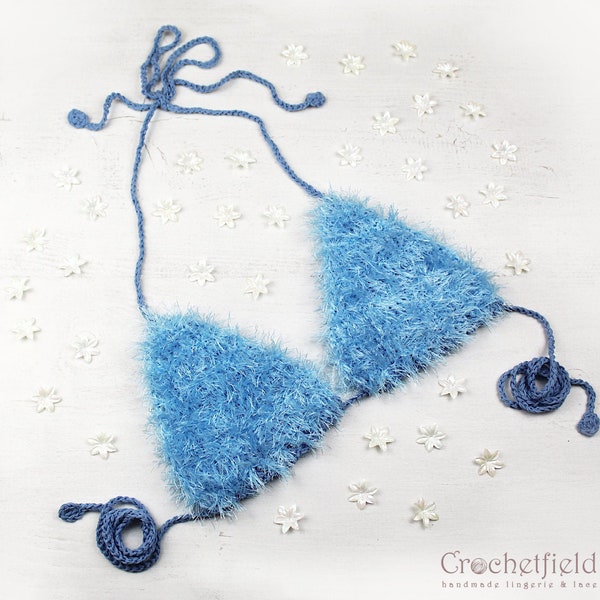 Fuzzy Bikini Top Etsy