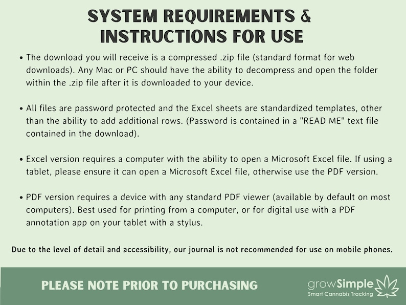 Cannabis Grow Journal / Log With 7 Templates | Daily & Weekly | Digital ...