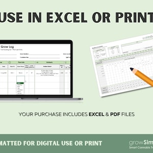 Cannabis Grow Journal / Log With 7 Templates | Daily & Weekly | Digital ...