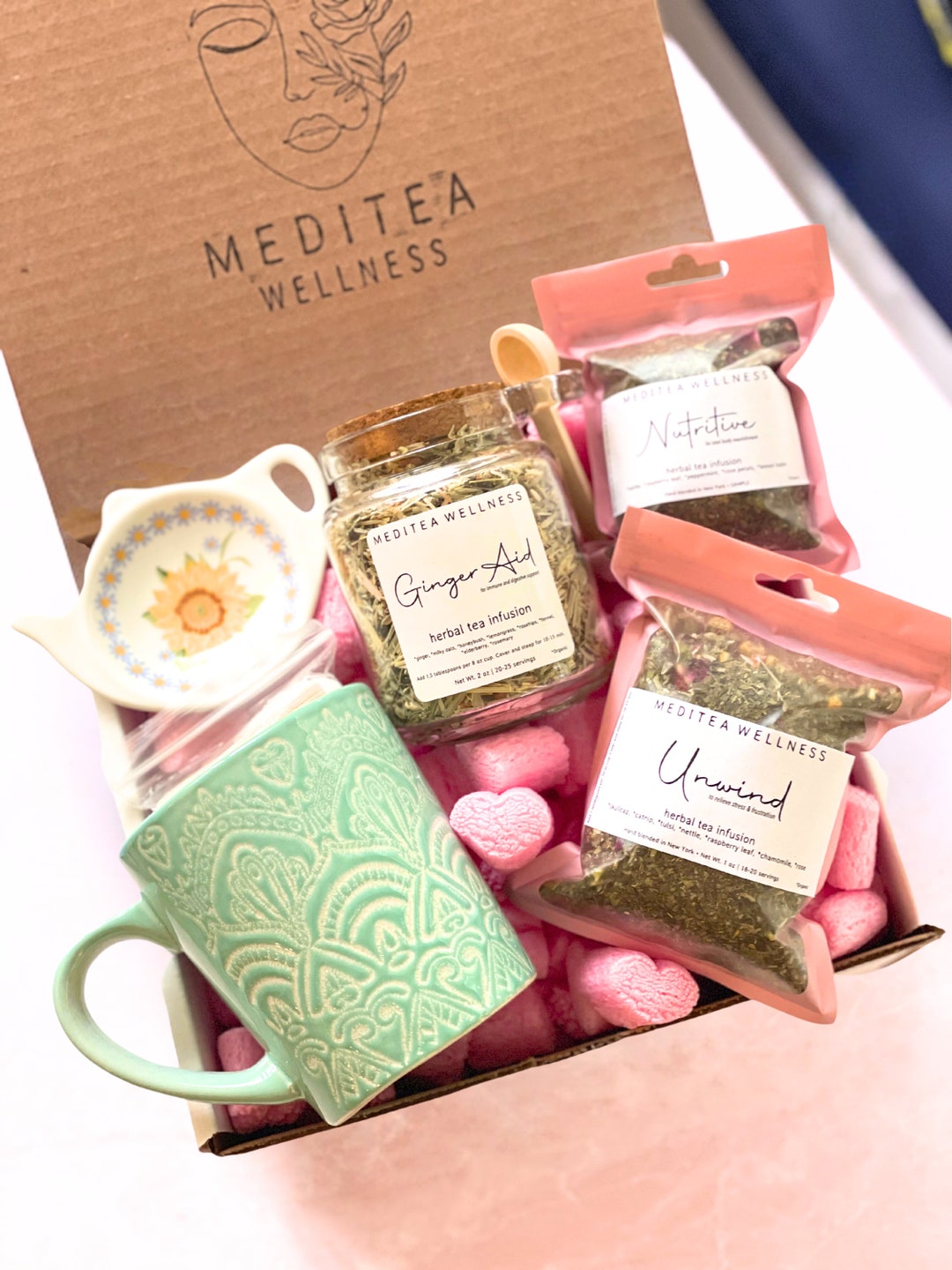 Organic Loose Leaf Tea Gift Set – Beginner Tea Box With Mug - Etsy