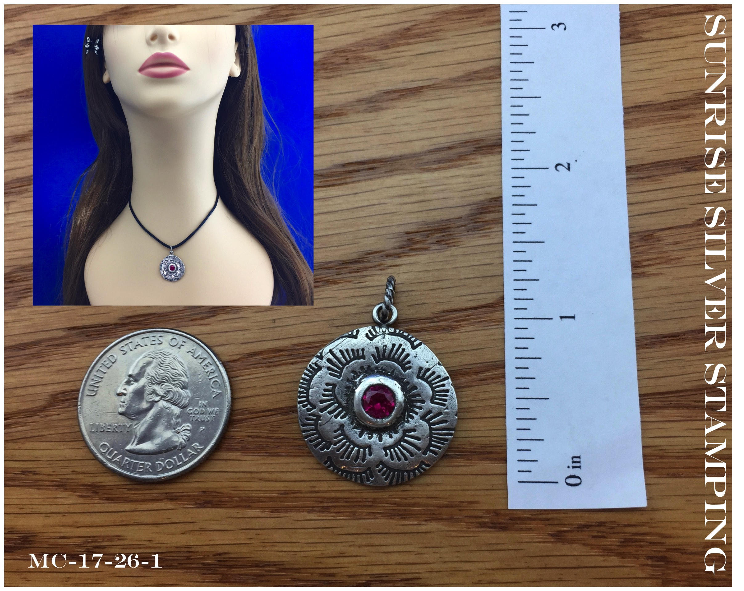 Fine Silver Medallion Pendant, Metal Clay Jewelry, Medallion Necklace ...