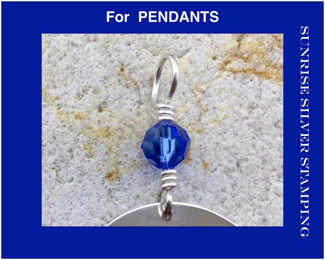 Single Crystal Bail Added to a Circular Pendant Currently - Etsy