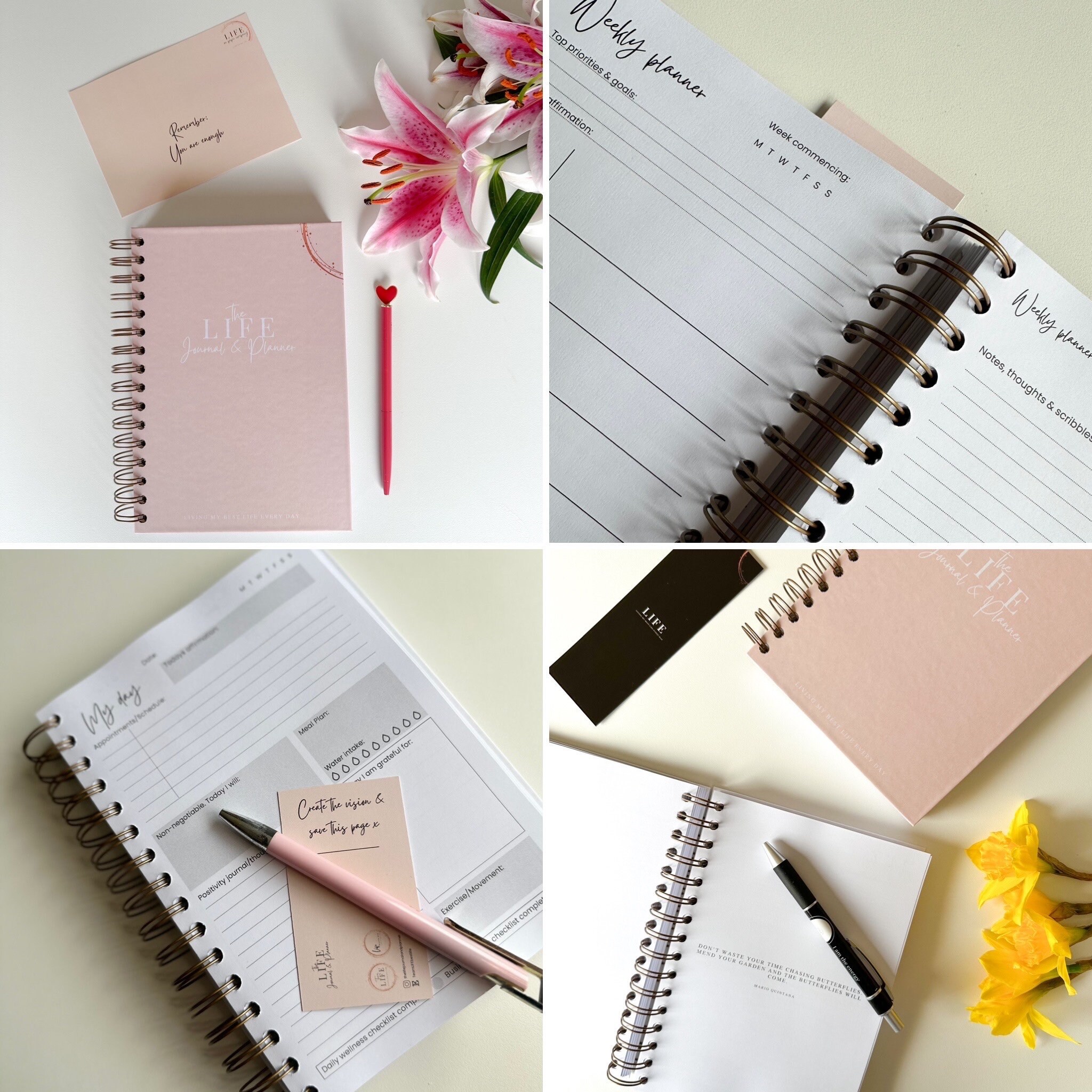 The LIFE Journal & Planner A5 Gratitude and Wellness Journal Monthly ...