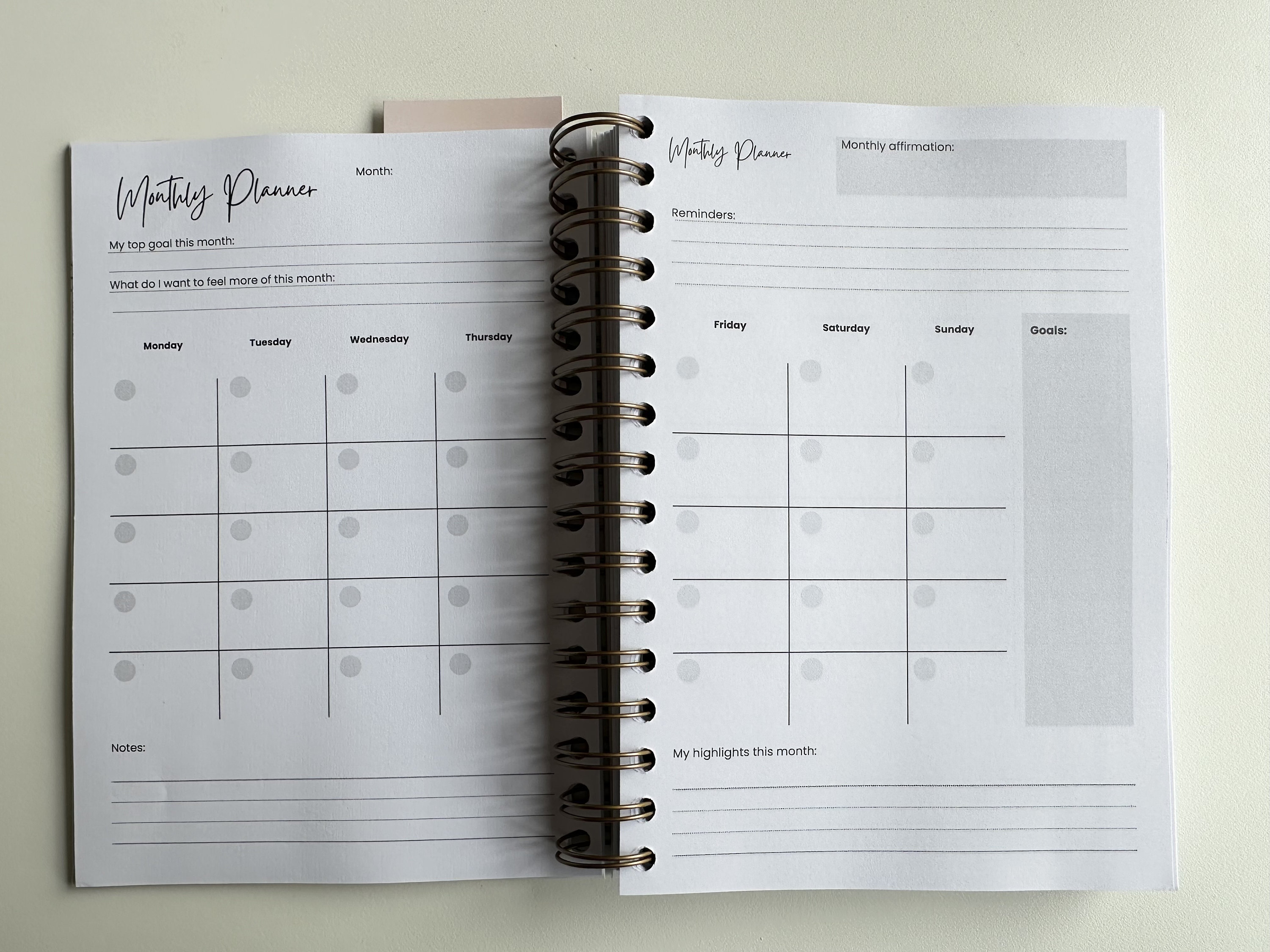 The LIFE Journal & Planner A5 Gratitude and Wellness Journal Monthly ...