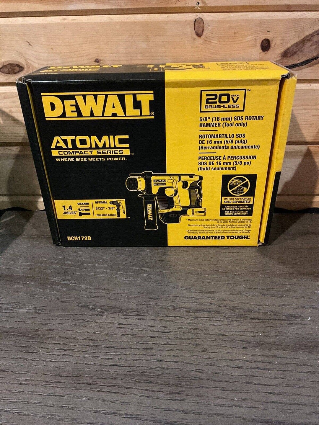 Dewalt DCH172B Atomic 20v Max Cordless 5/8in SDS Rotary Hammer Drill ...