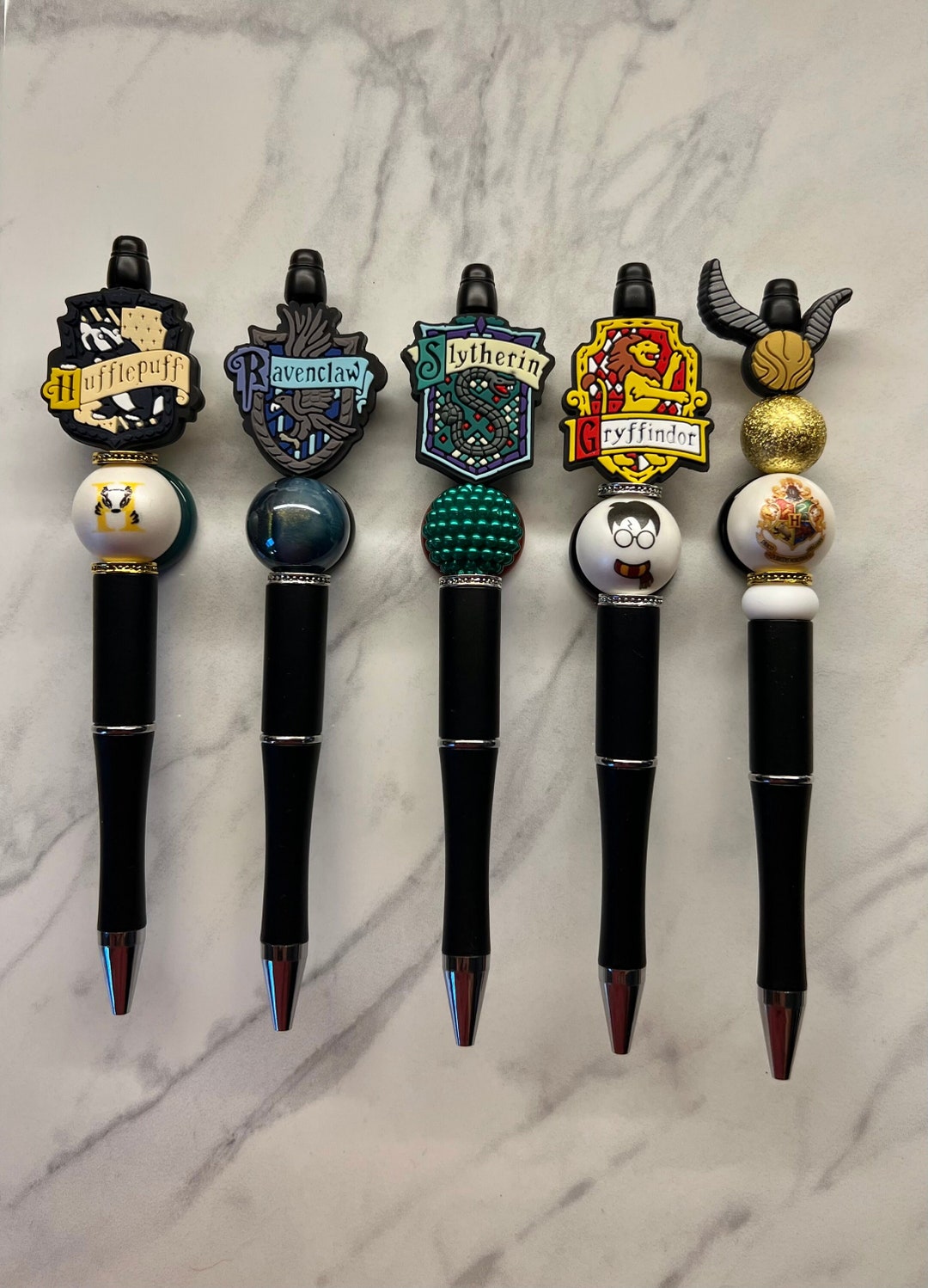 Wizard Houses Beaded Pens, Wizard School, Golden Flying Ball, Gifts for ...