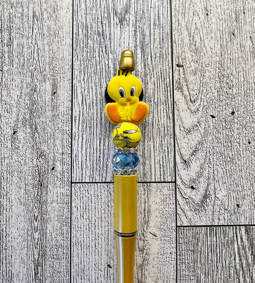 Yellow Bird Beaded Pen, Novelty Pens, Character Pens, Beaded Pens ...