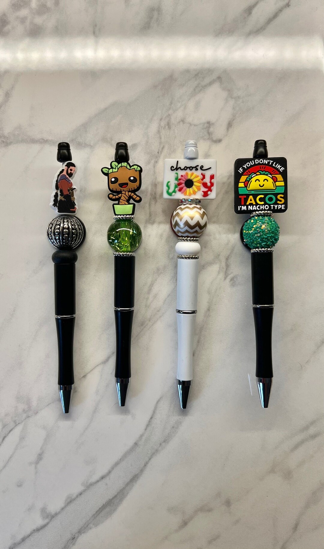 Tacos, Khal Drogo, Choose Joy, Baby Tree Beaded Pen, Silicone Focal ...