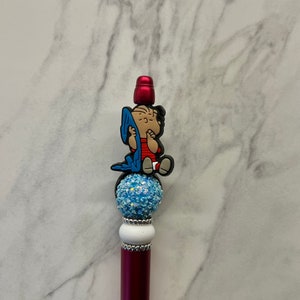 Cartoon Peanuts Character Beaded Pens, Silicone Focal Beads, Peppermint ...