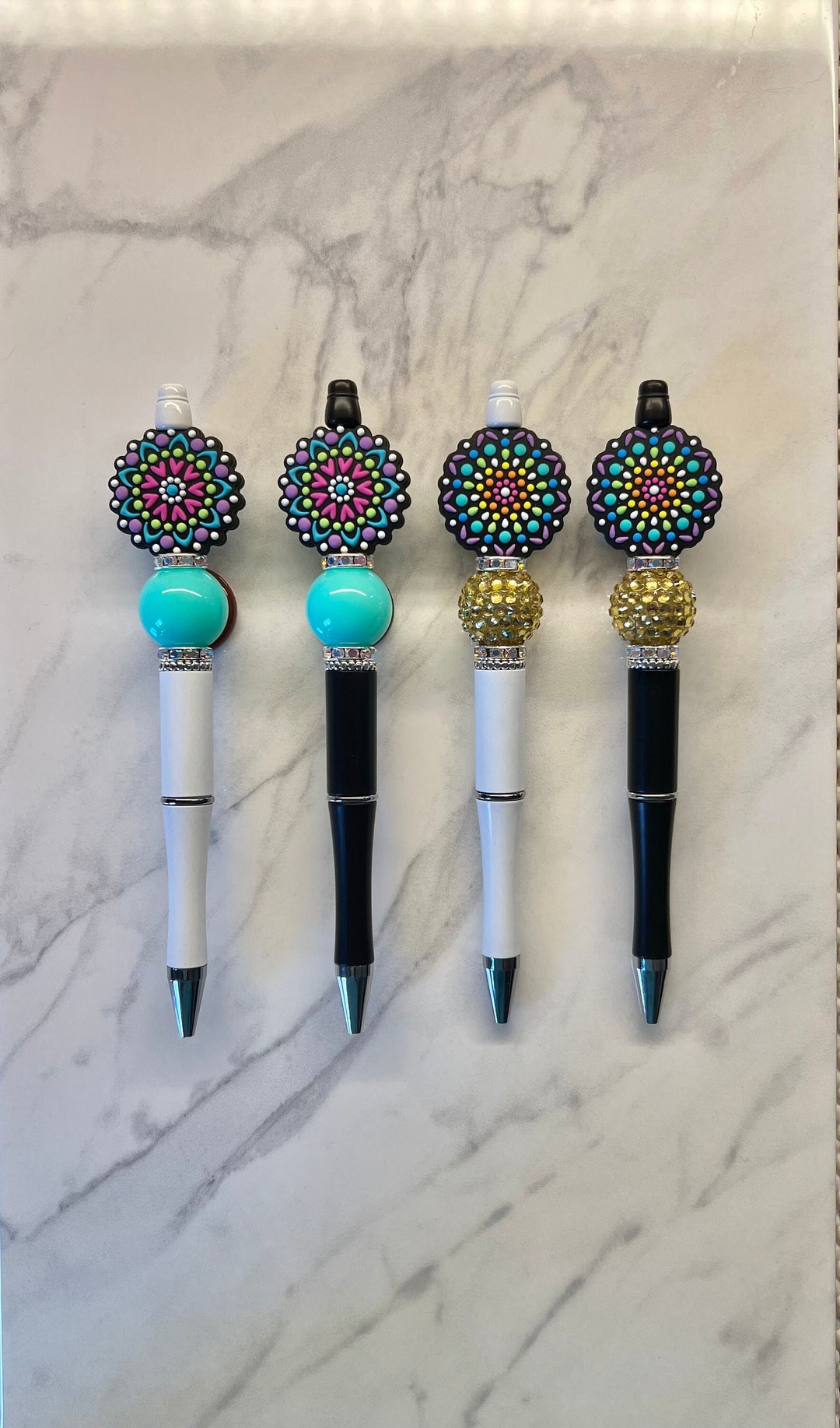 Mandala Beaded Pens, Silicone Focal Beads, Mandalas, Focal Beads, Gift ...