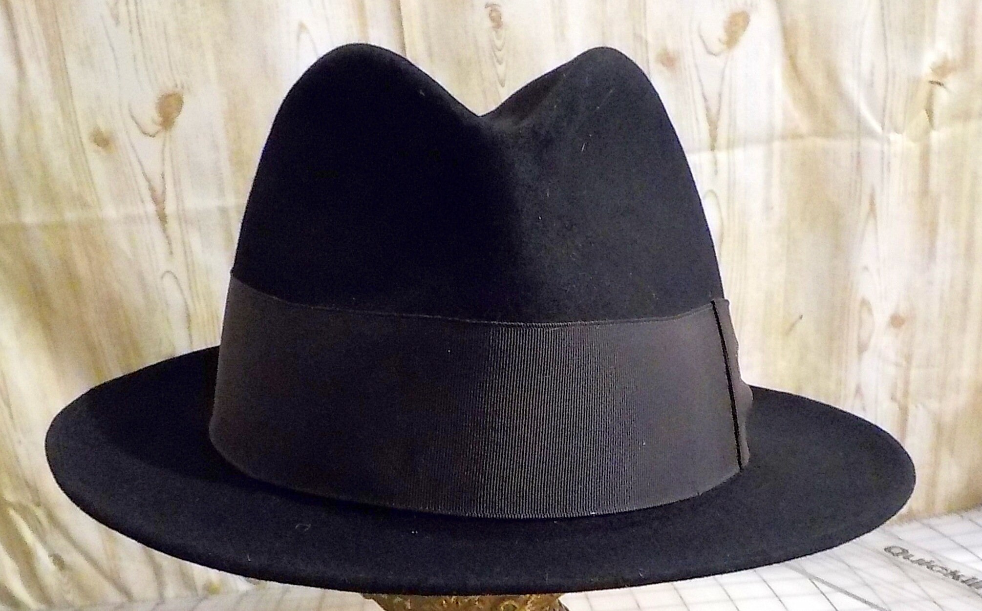 Vintage ALEXANDER Fur Felt Hat, Black Size 7 1/4 - Etsy