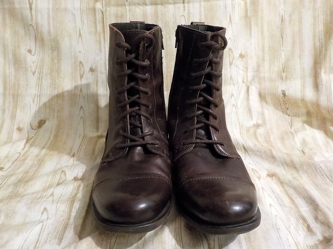 ALDO Leather Zipper Boots, Lace Up, Size 12 Narrow Width, Unisex - Etsy