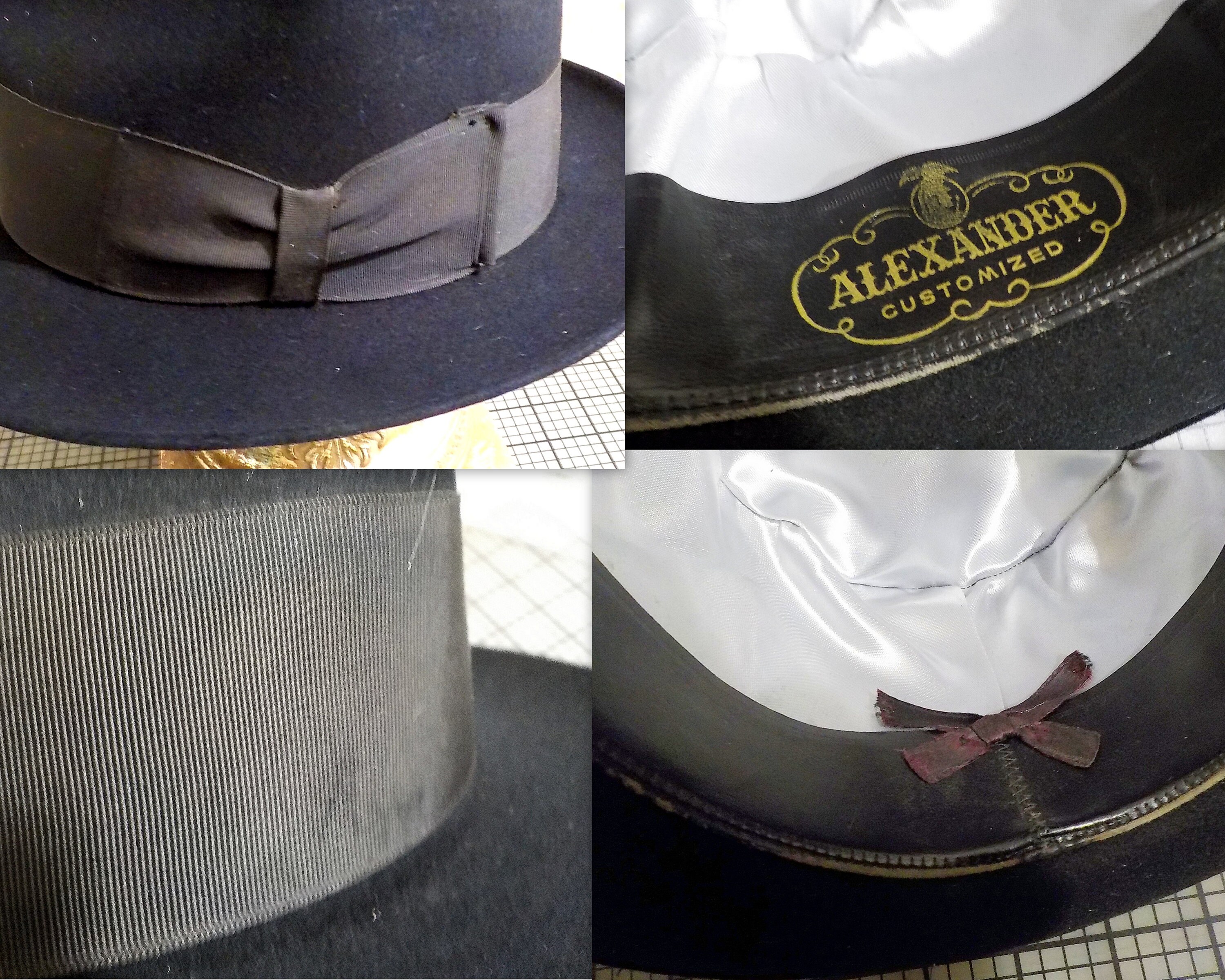 Vintage ALEXANDER Fur Felt Hat Black Size 7 1/4 - Etsy