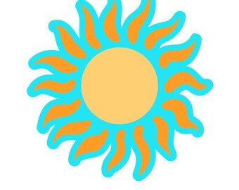 Black Sun Sticker | Etsy