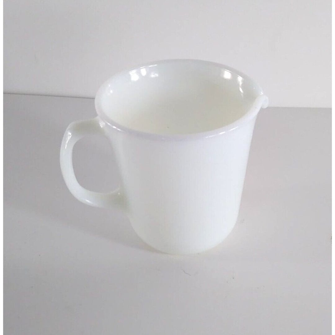 Vintage Pyrex Milk Glass Creamer Solid White Retro Farmhouse Cafe Style ...