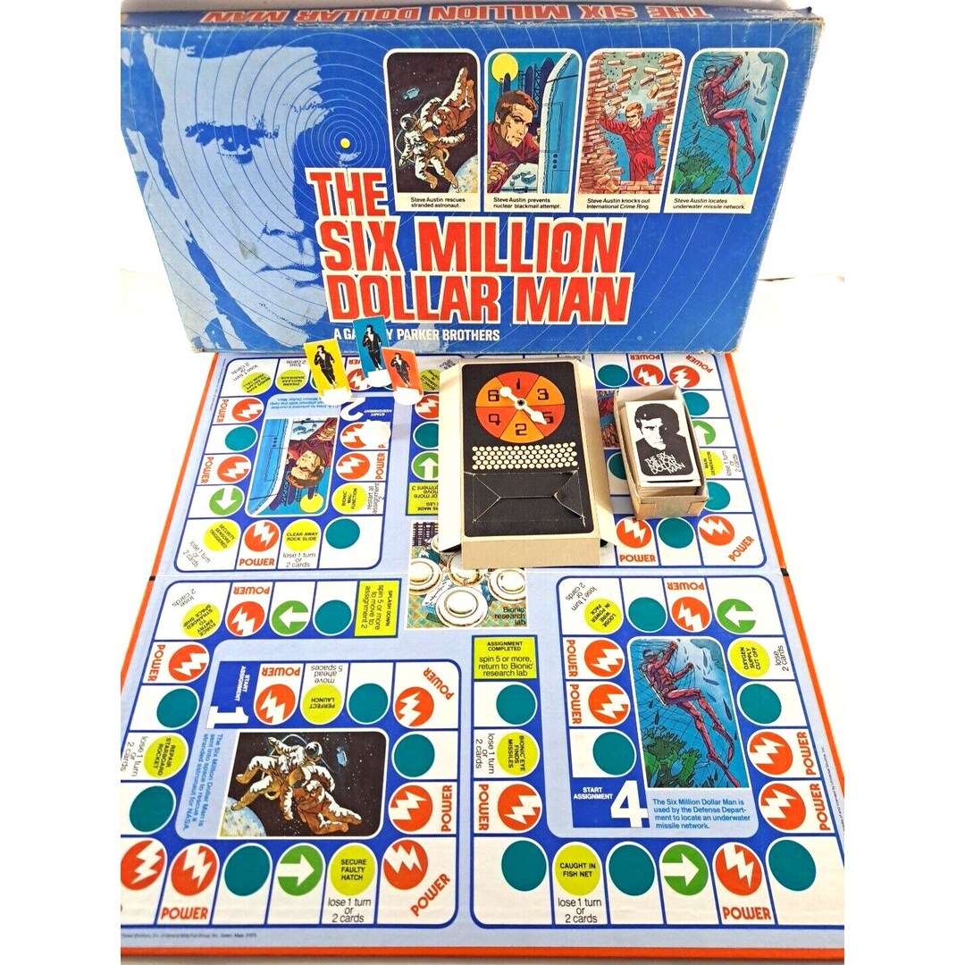 Vintage the Six Million Dollar Man Board Game Retro Missing One Piece ...