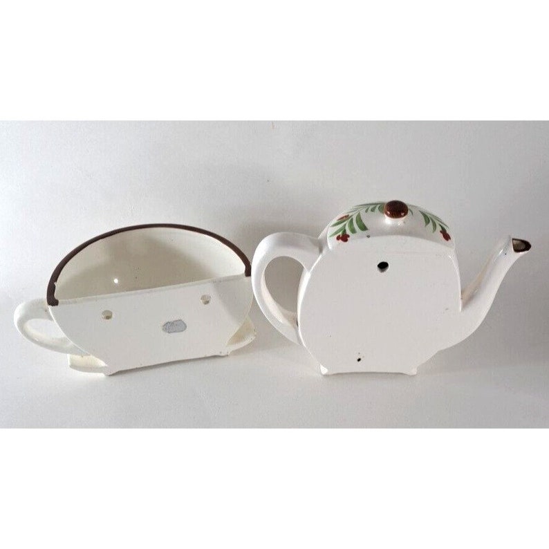 Vintage Lefton Rooster Rose Garden Wall Decor Retro Kitchen Teapot ...