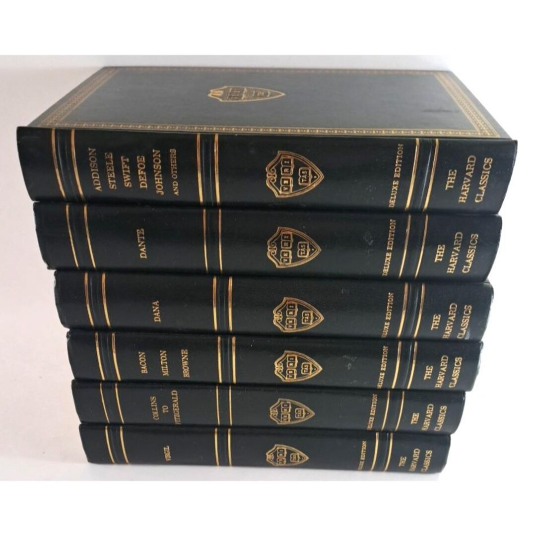 Harvard Classic Books Set of 6 1969 Virgil Dante Bacon English Essays ...