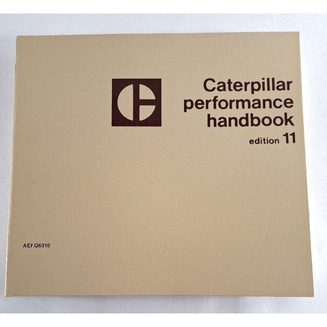 CAT Caterpillar Performance Handbook Edition 11 1980 Beige Cover Very ...