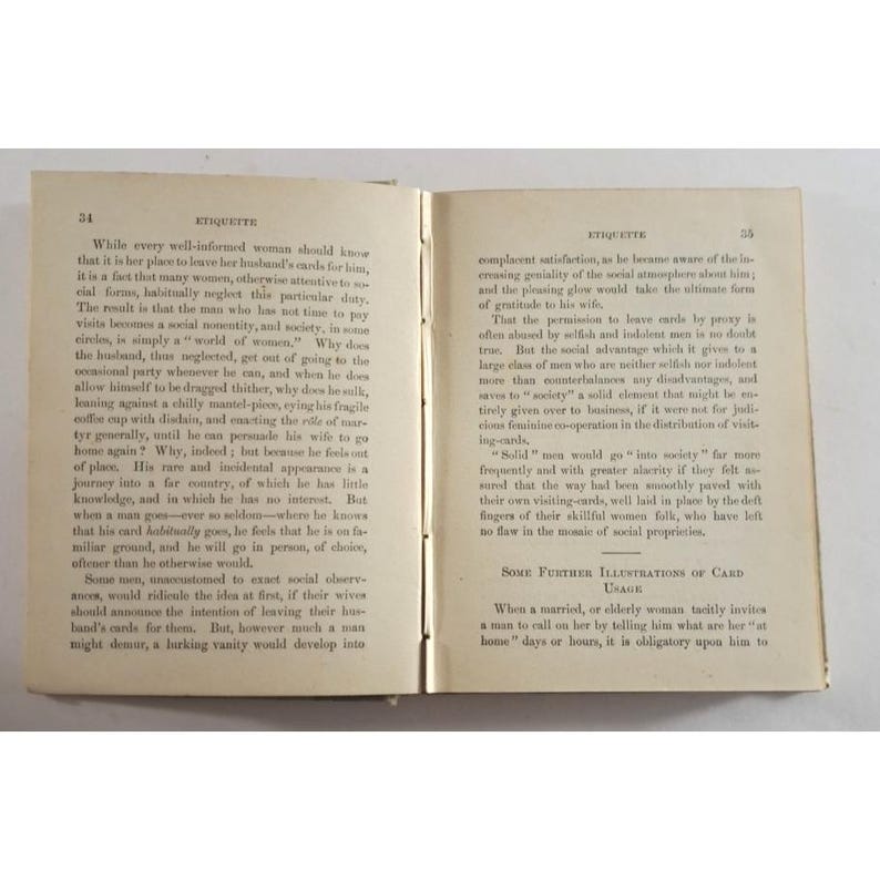 Antique Etiquette Book 1800s Victorian Women Morton 1892 Pocket Sized ...