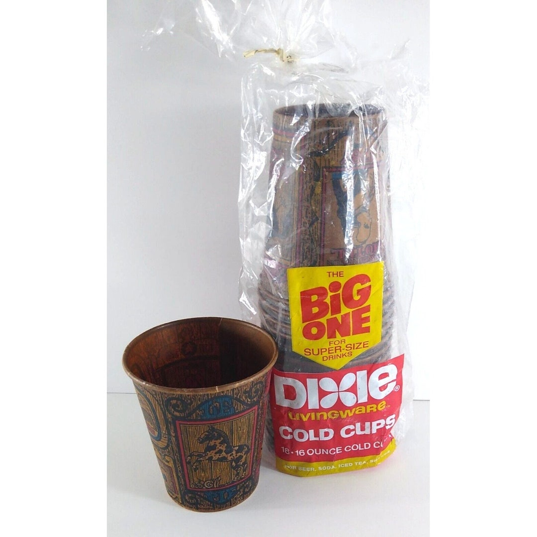 Vintage Dixie Paper Cups Set of 18 the Big One Livingware - Etsy