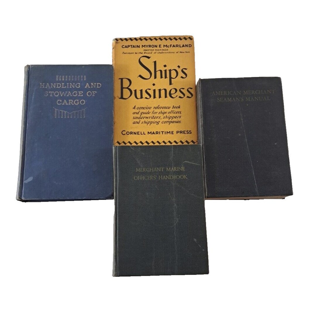 Vintage Merchant Marine Book Lot 1942 Cargo Ships Nautical - Etsy