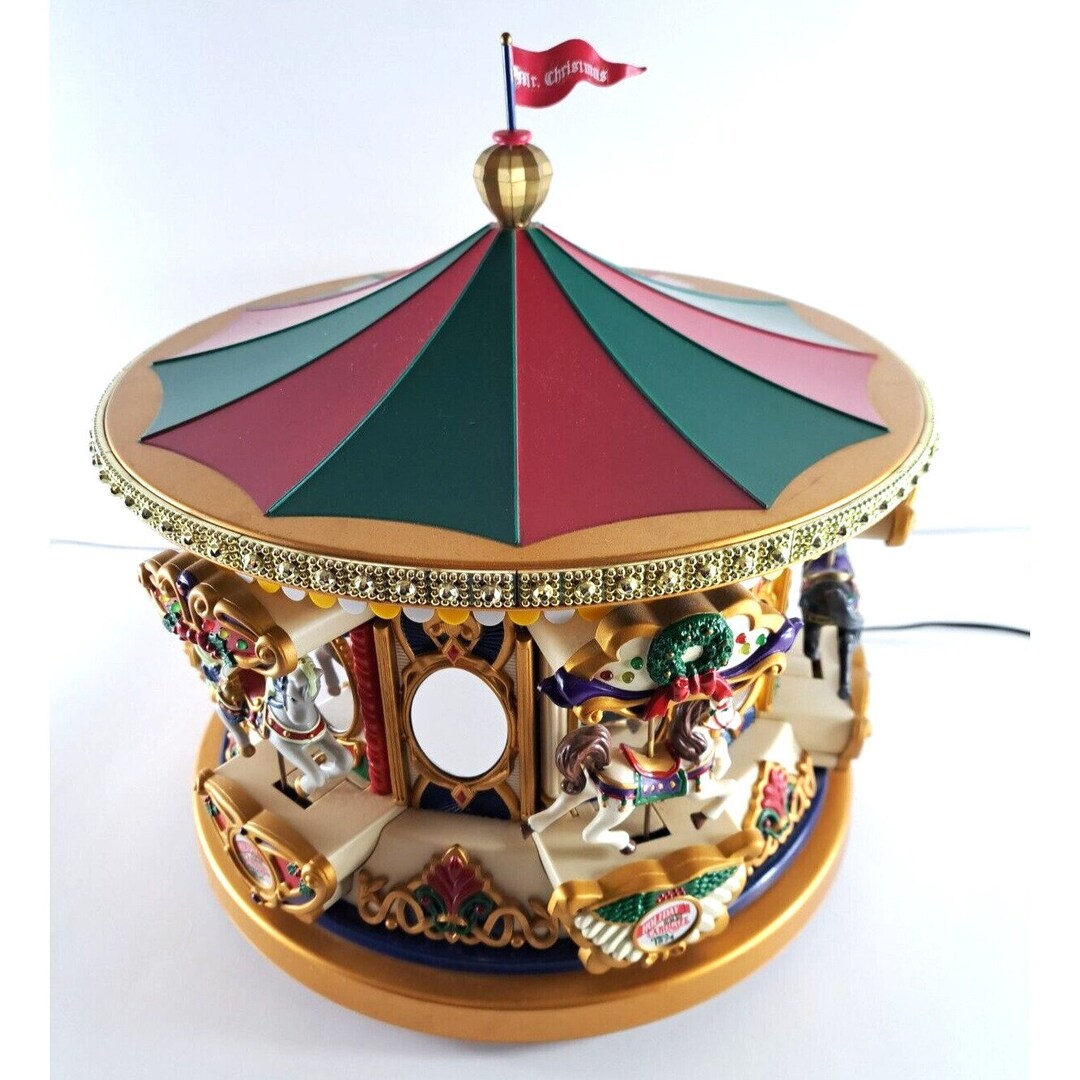 Vtg Mr Christmas Holiday Merry Go Round Carousel Lights 21 - Etsy