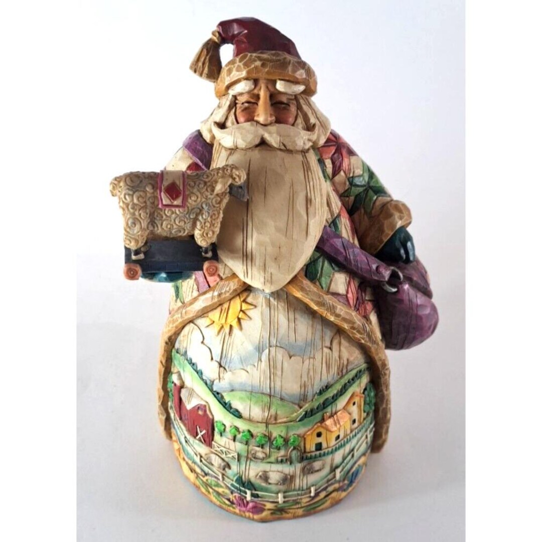 Jim Shore Heartwood Creek Santa Oer the Fields We Go 2003 Enesco 112241 ...