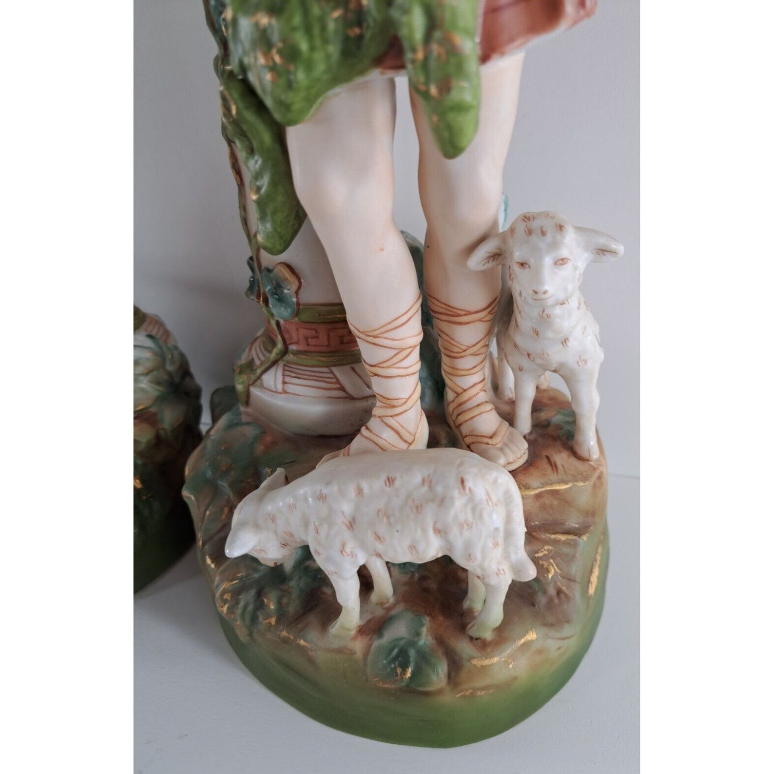 Antique Royal Dux Shepherd Shepherdess Lamp Bases Figures Art Nouveau ...