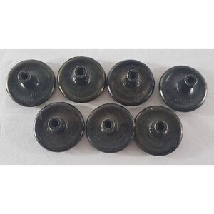 Vintage Round Knobs Greek Key Metal Closet Dresser Pulls Set of 7 Mid ...