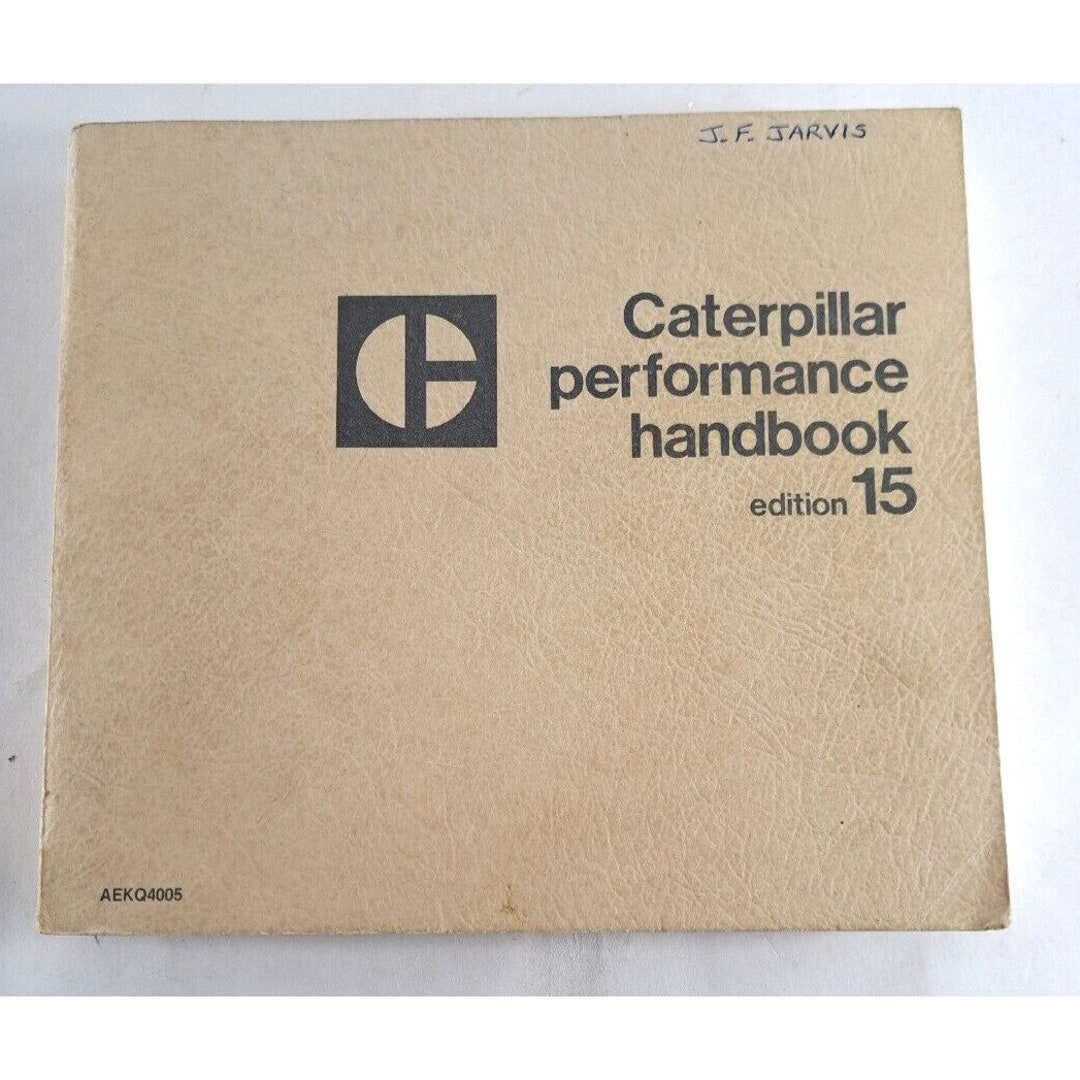 CAT Caterpillar Performance Handbook Edition 15 1984 Beige Cover Very ...